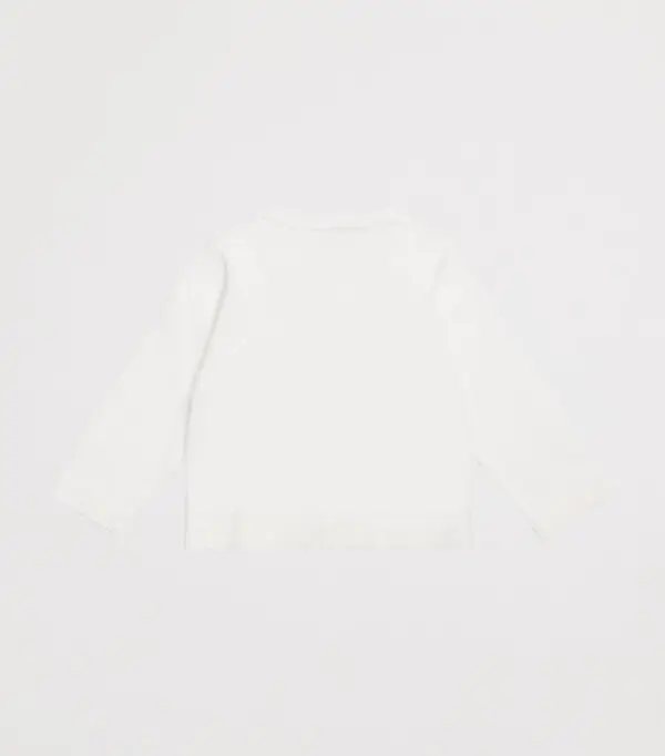 Bonpoint Cotton Cardigan With Embroidered Cherry Logo