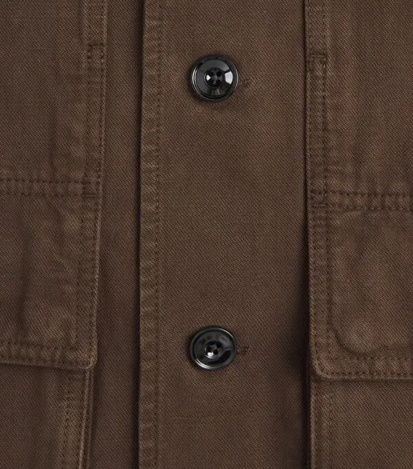 LEMAIRE Boxy Jacket In Broken Twill - Brown