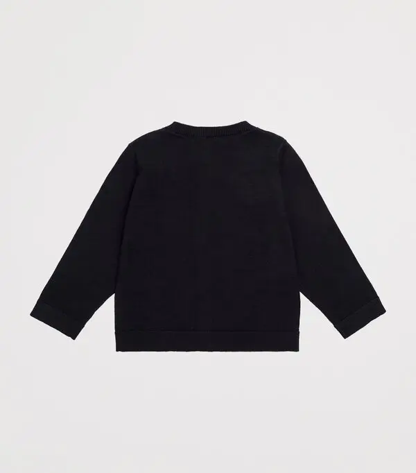 Bonpoint Cotton Logo Cardigan