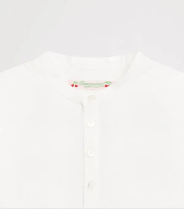 Bonpoint Linen Band Collar Shirt