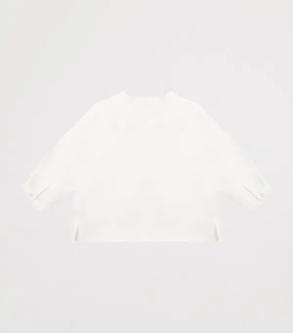 Bonpoint Linen Band Collar Shirt