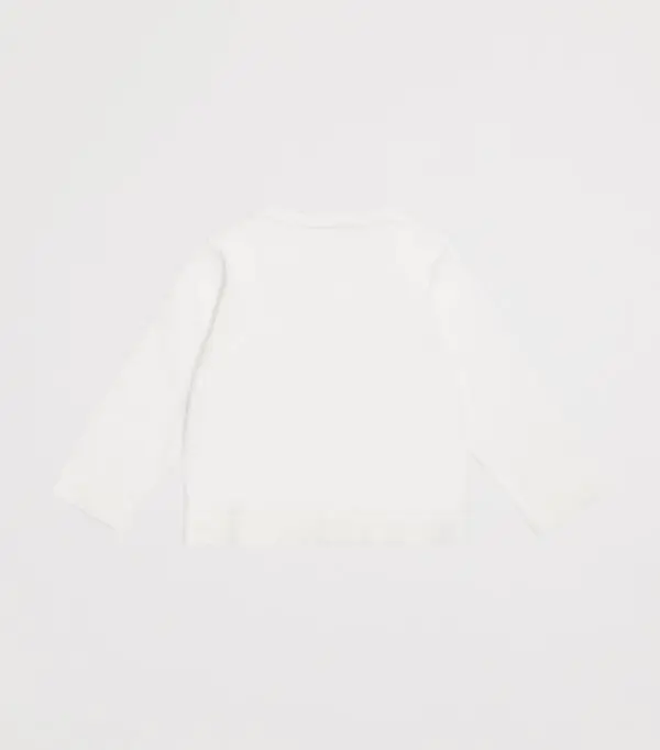 Bonpoint Cotton Cardigan With Embroidered Cherry Logo