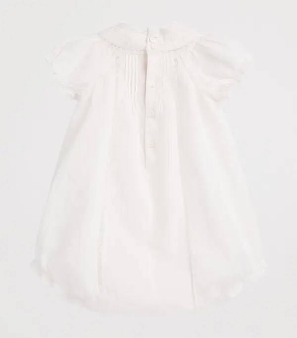Bonpoint Cotton Embroidered Bubble Bodysuit