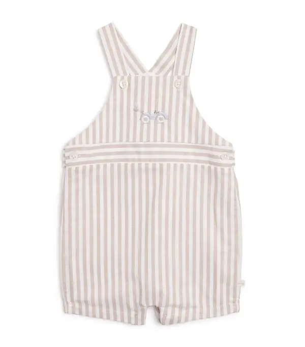 MARIE-CHANTAL Cotton Alfie Race Car Dungarees - Ivory