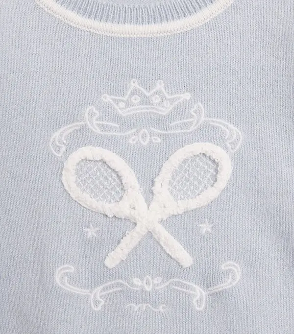 MARIE-CHANTAL Cotton-cashmere Tennis Motif Sweater