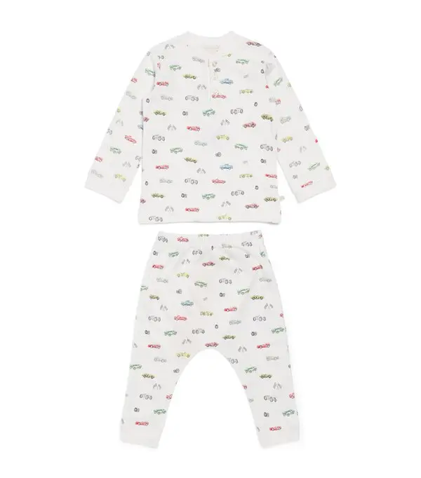 MARIE-CHANTAL Race Car Print Pyjama Set - White