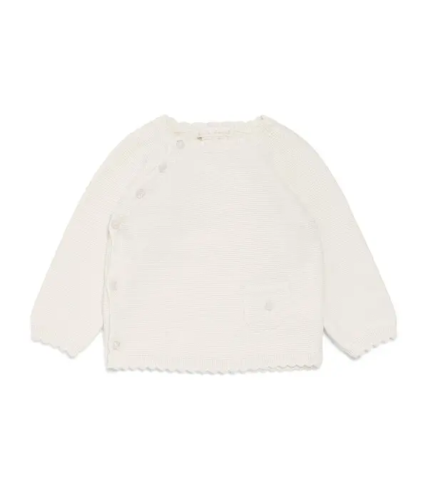 MARIE-CHANTAL Coraline Wrap-effect Cotton Cardigan