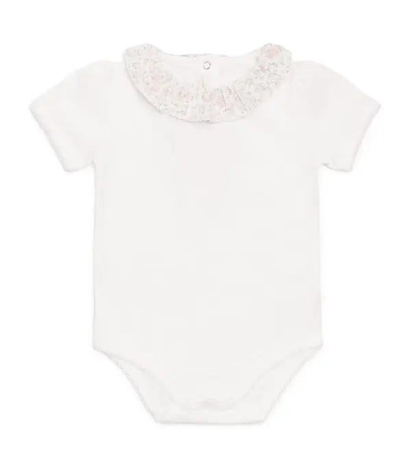 MARIE-CHANTAL Pima Cotton Bodysuit With Ruffled Collar