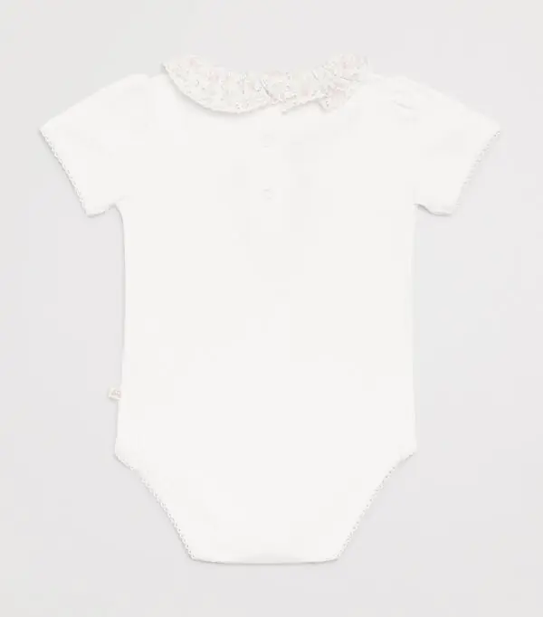 MARIE-CHANTAL Pima Cotton Bodysuit With Ruffled Collar