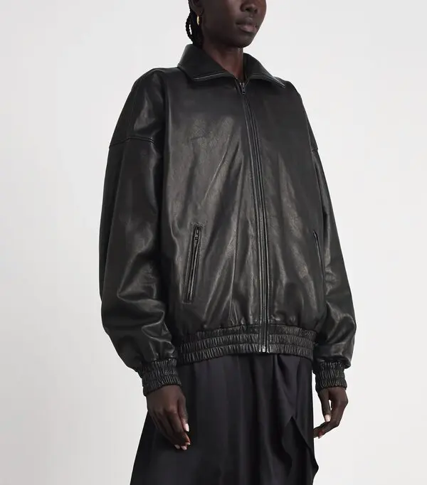 Acne Studios Leather Bomber Jacket