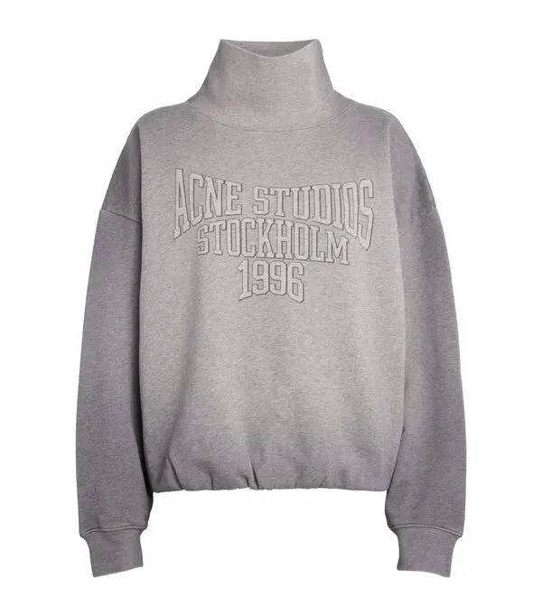 Acne Studios Cotton Logo Sweatshirt - Grey