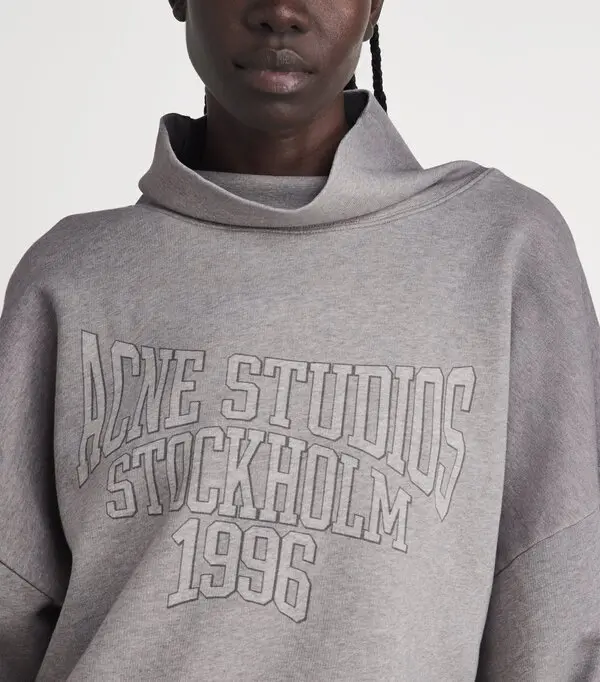 Acne Studios Cotton Logo Sweatshirt - Grey