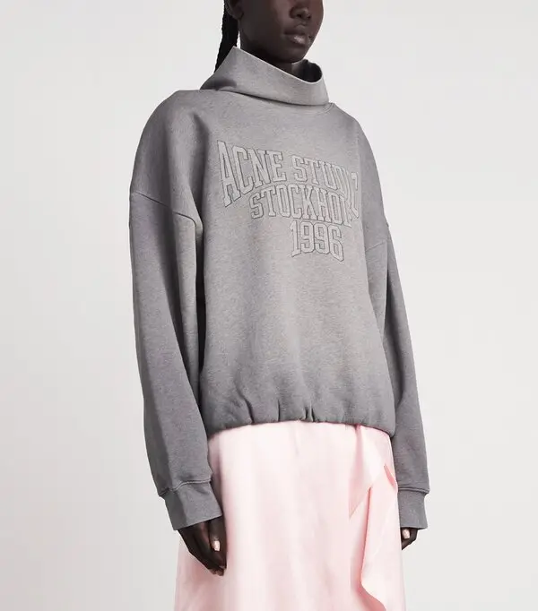 Acne Studios Cotton Logo Sweatshirt - Grey