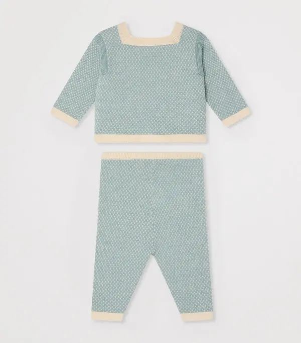Bonpoint Wool-cotton Sweater And Trousers Set