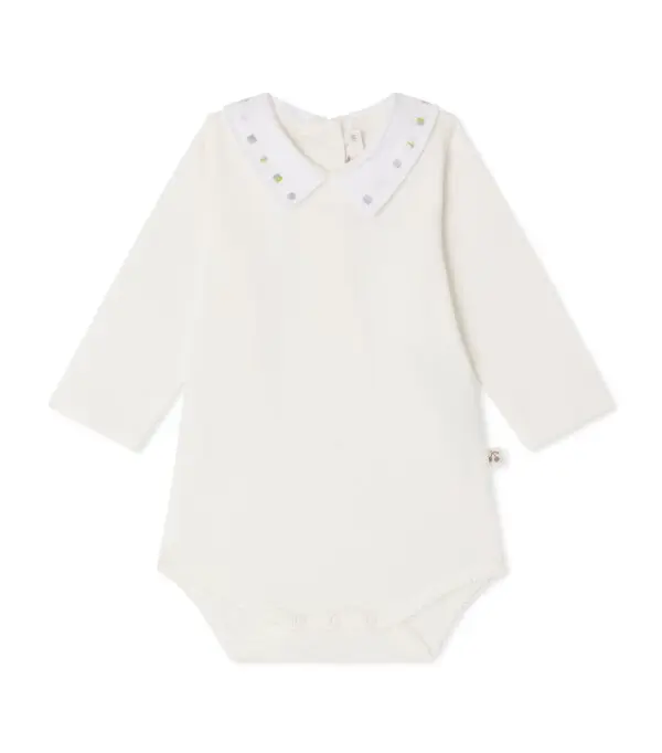 Bonpoint Cotton Embroidered Julliet Bodysuit