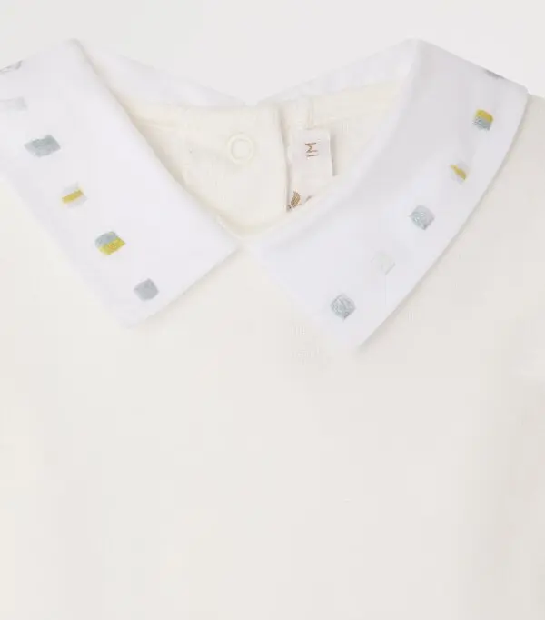 Bonpoint Cotton Embroidered Julliet Bodysuit