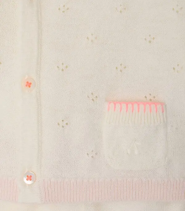 Bonpoint Pointelle Knit Cardigan And Leggings Set