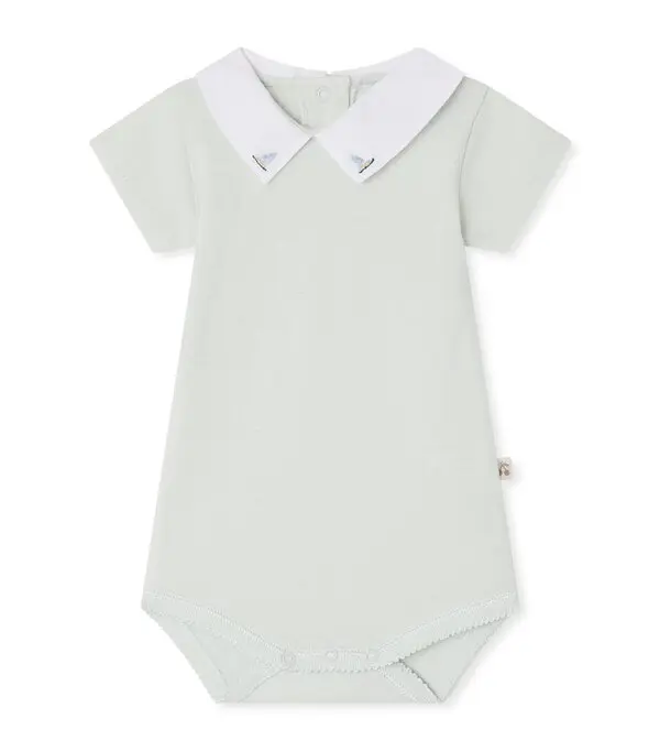 Bonpoint Cotton Embroidered Julliet Bodysuit