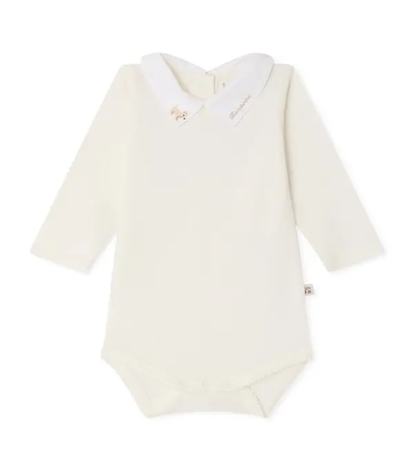 Bonpoint Cotton Embroidered Julliet Bodysuit
