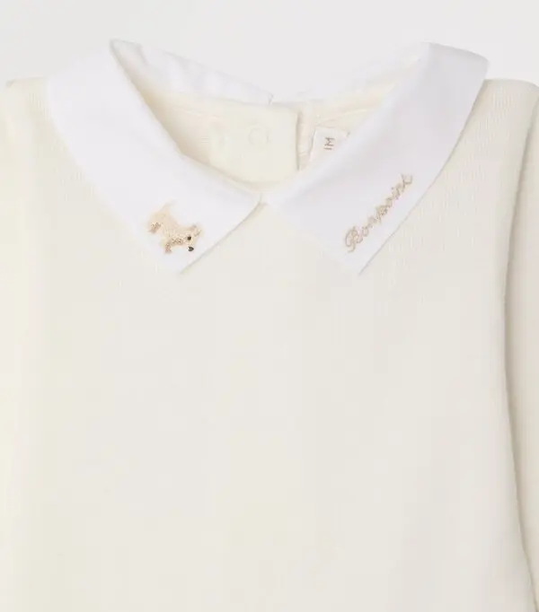 Bonpoint Cotton Embroidered Julliet Bodysuit