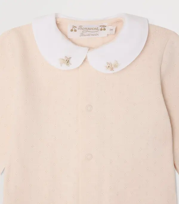 Bonpoint Cotton All-in-one With Embroidered Detail