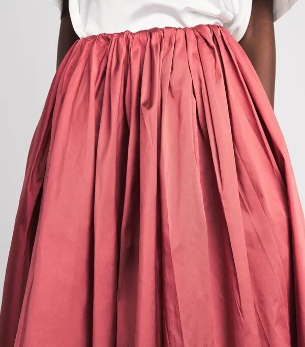 ABADIA Pleated Bodice Maxi Dress