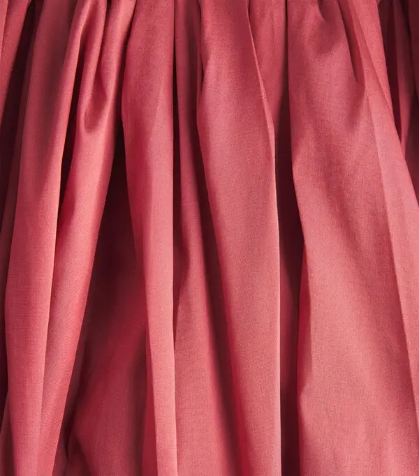 ABADIA Pleated Bodice Maxi Dress