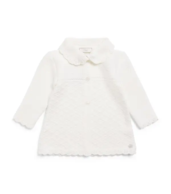 PAZ RODRIGUEZ Knitted Coat With Peter Pan Collar