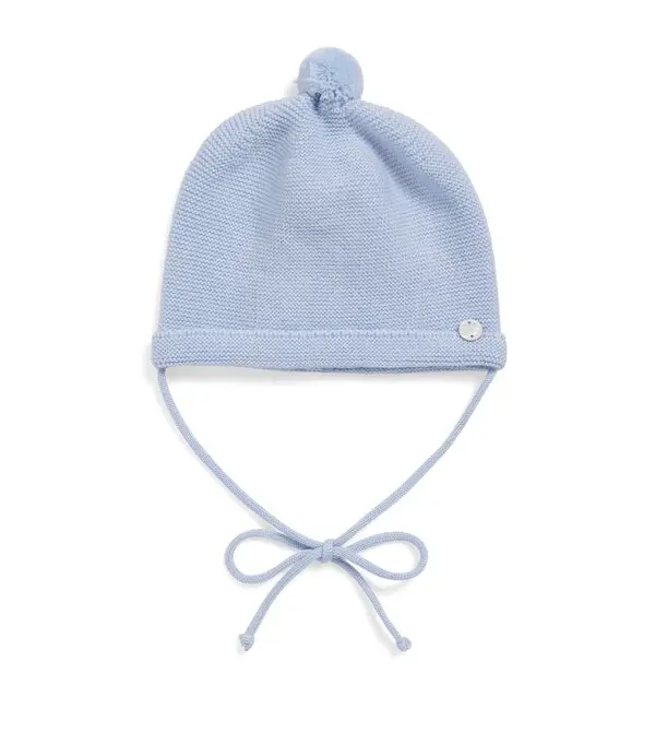 PAZ RODRIGUEZ Pom Pom Knit Beanie - Blue