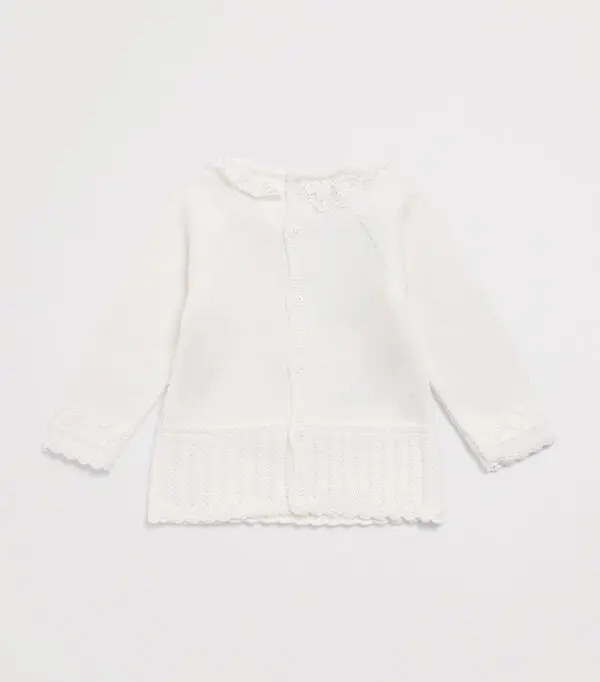 PAZ RODRIGUEZ Cotton Lace-trim Sweater With Bow Detail