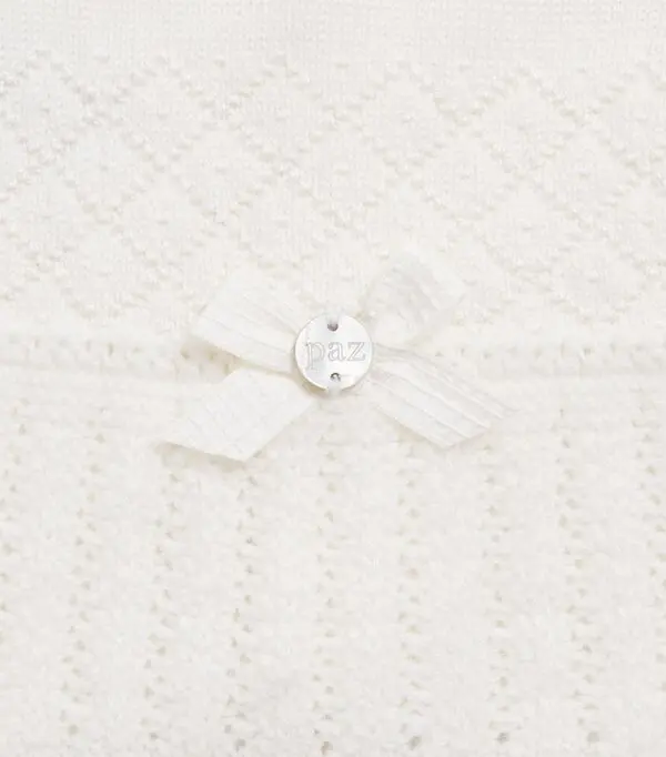 PAZ RODRIGUEZ Cotton Lace-trim Sweater With Bow Detail