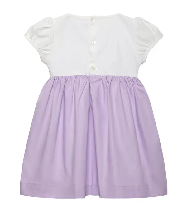 Trotters Cotton Rose Smocked Dress