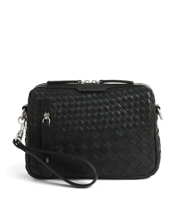 Officine Creative Leather Woven Armor Pouch