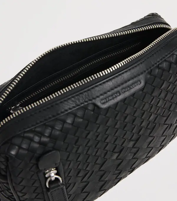 Officine Creative Leather Woven Armor Pouch