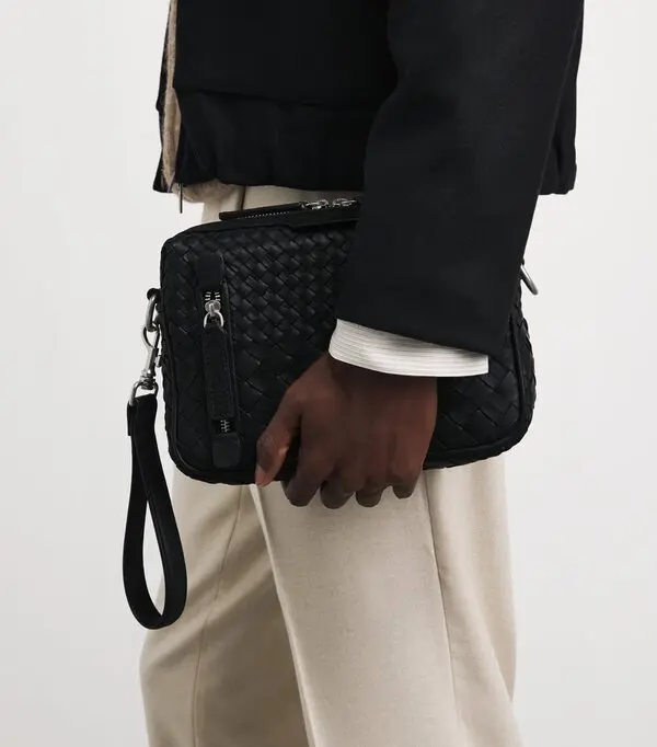 Officine Creative Woven Leather Pouch