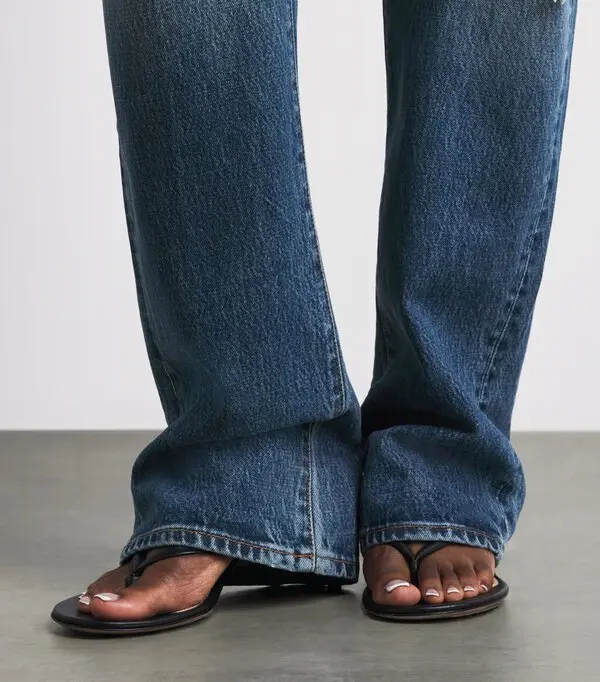 FRAME Distressed The Vertical Straight Jeans