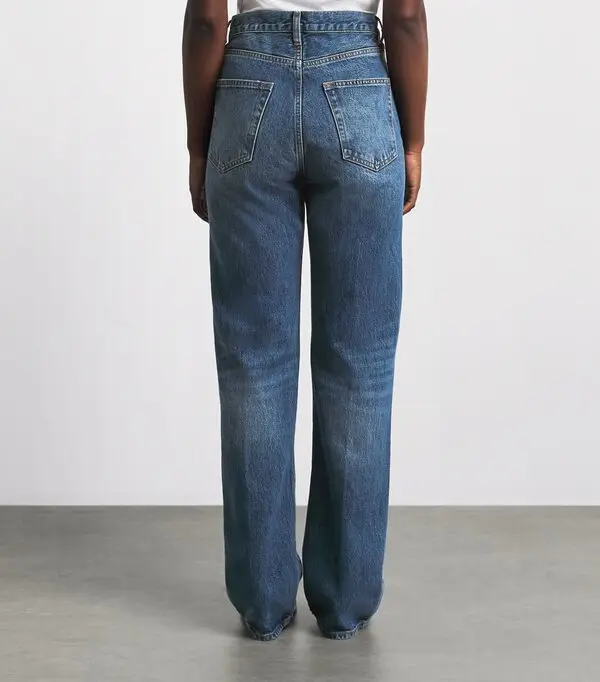 FRAME Distressed The Vertical Straight Jeans