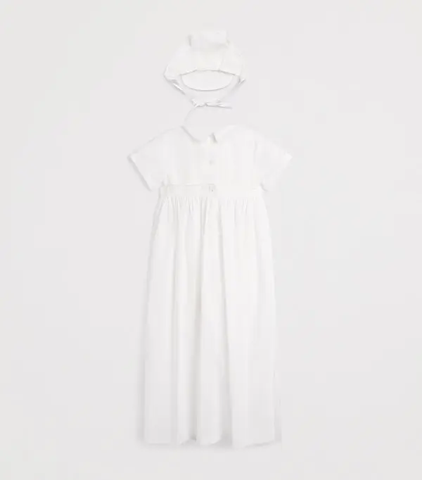 KISSY KISSY Pima Cotton Ceremonial Gown And Hat Set