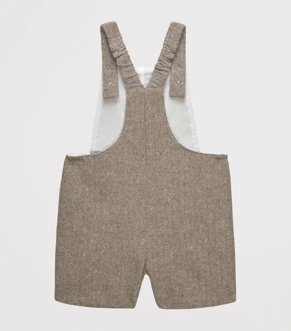 Trotters Alfie Embroidered Dungarees