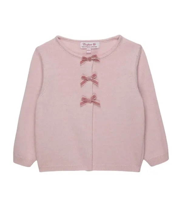 Trotters Knitted Bow Cardigan