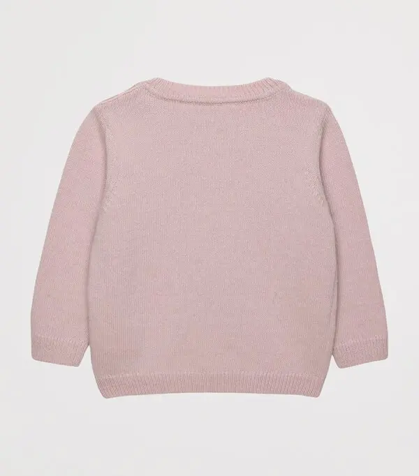 Trotters Jacquard Kitten Motif Cashmere & Merino Sweater