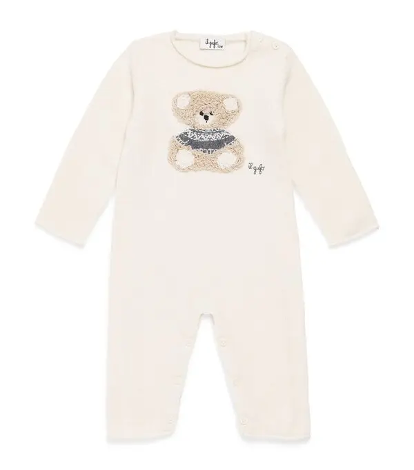 IL GUFO Merino Wool Bear Playsuit