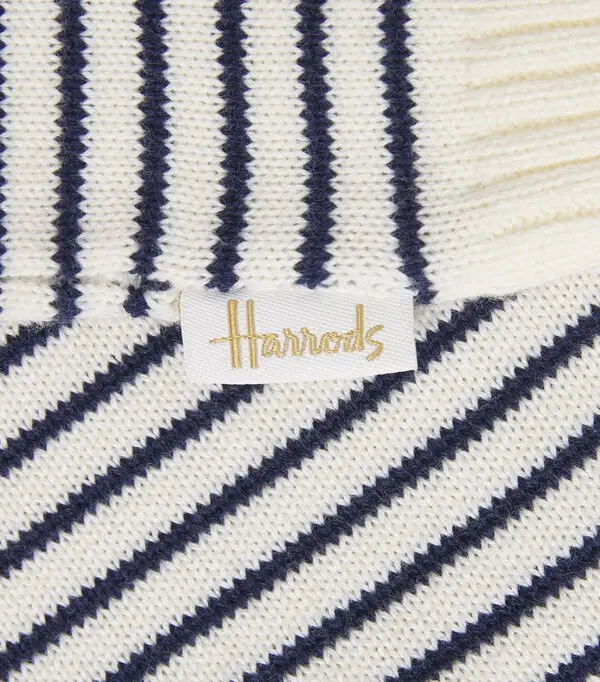 Harrods Cotton Knitted Stripe Bear Trousers