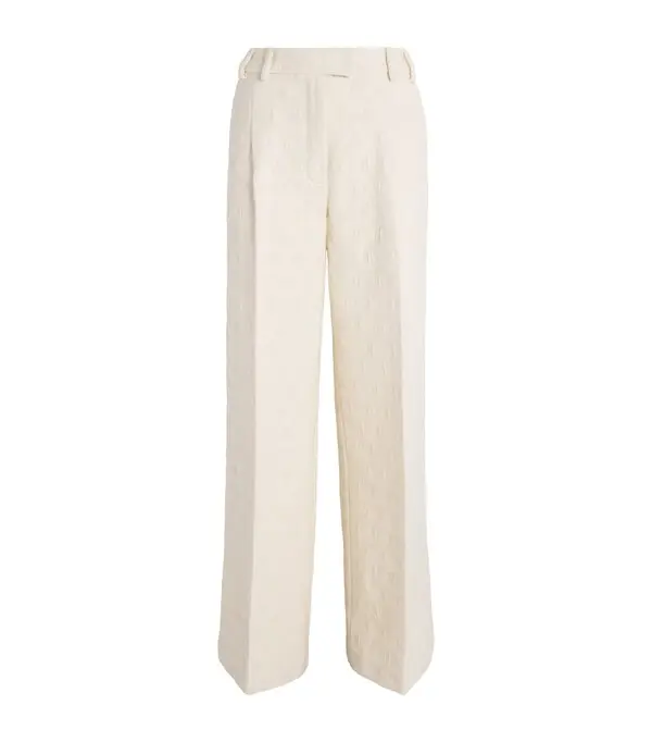 La DoubleJ Jacquard Wide-leg Trousers