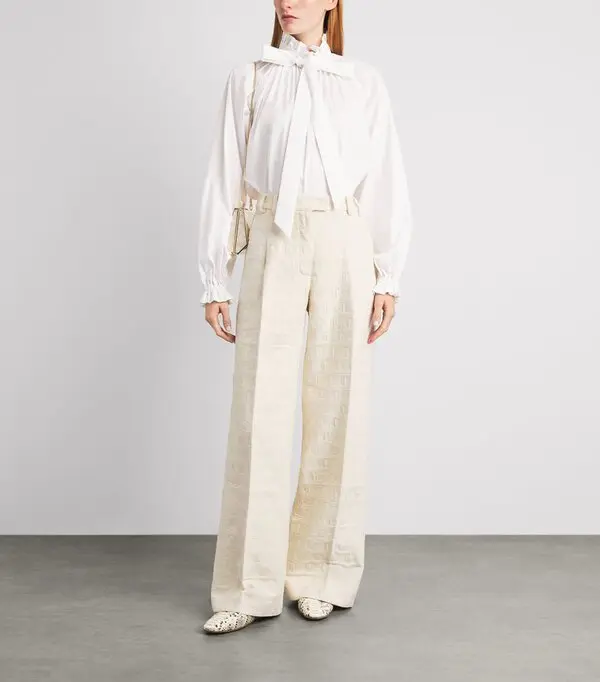 La DoubleJ Jacquard Wide-leg Trousers