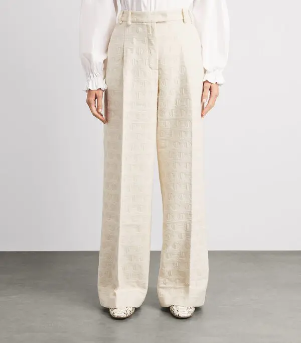 La DoubleJ Jacquard Wide-leg Trousers