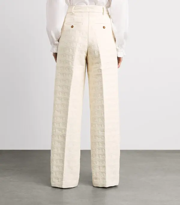 La DoubleJ Jacquard Wide-leg Trousers