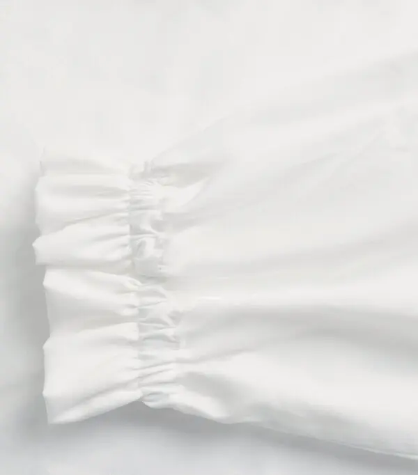 La DoubleJ Cotton High Neck Blouse With Detachable Neck Tie
