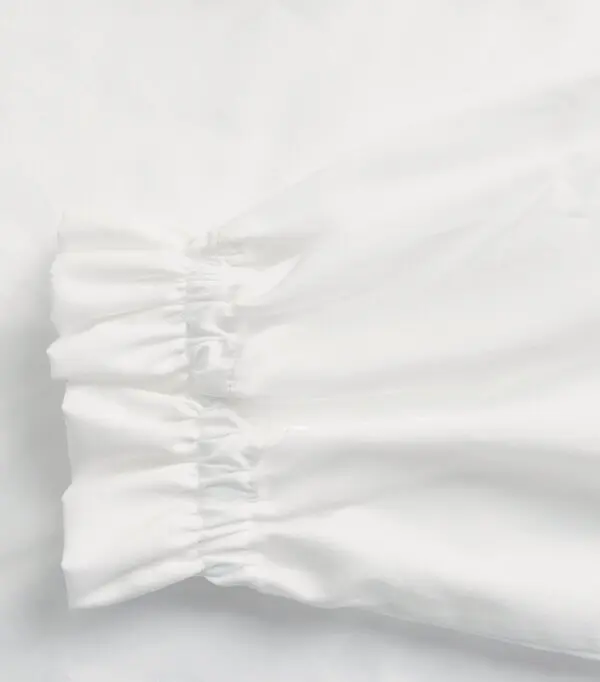 La DoubleJ Cotton High Neck Blouse With Detachable Neck Tie