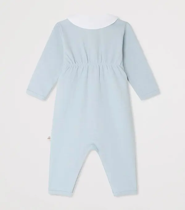 Bonpoint Cotton Embroidered Collar Playsuit